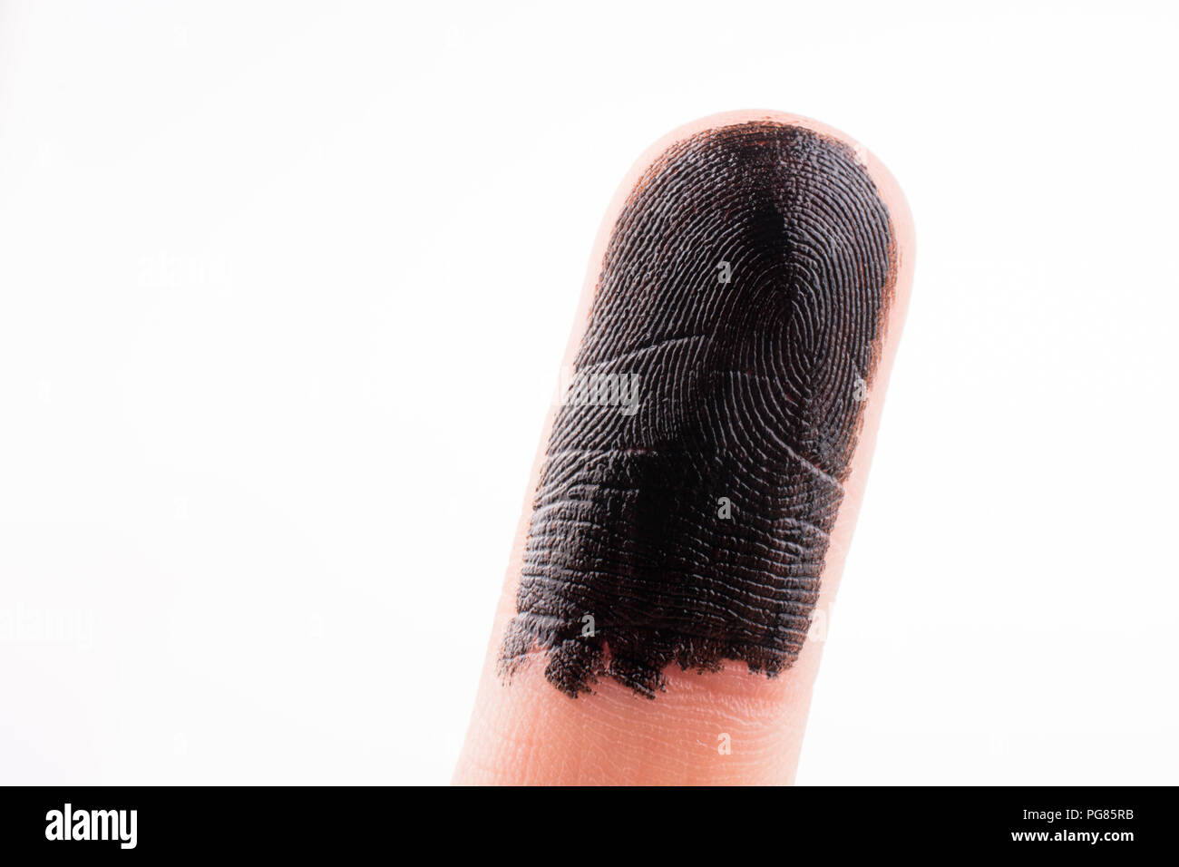 Finger painted on a white background Stock Photo - Alamy