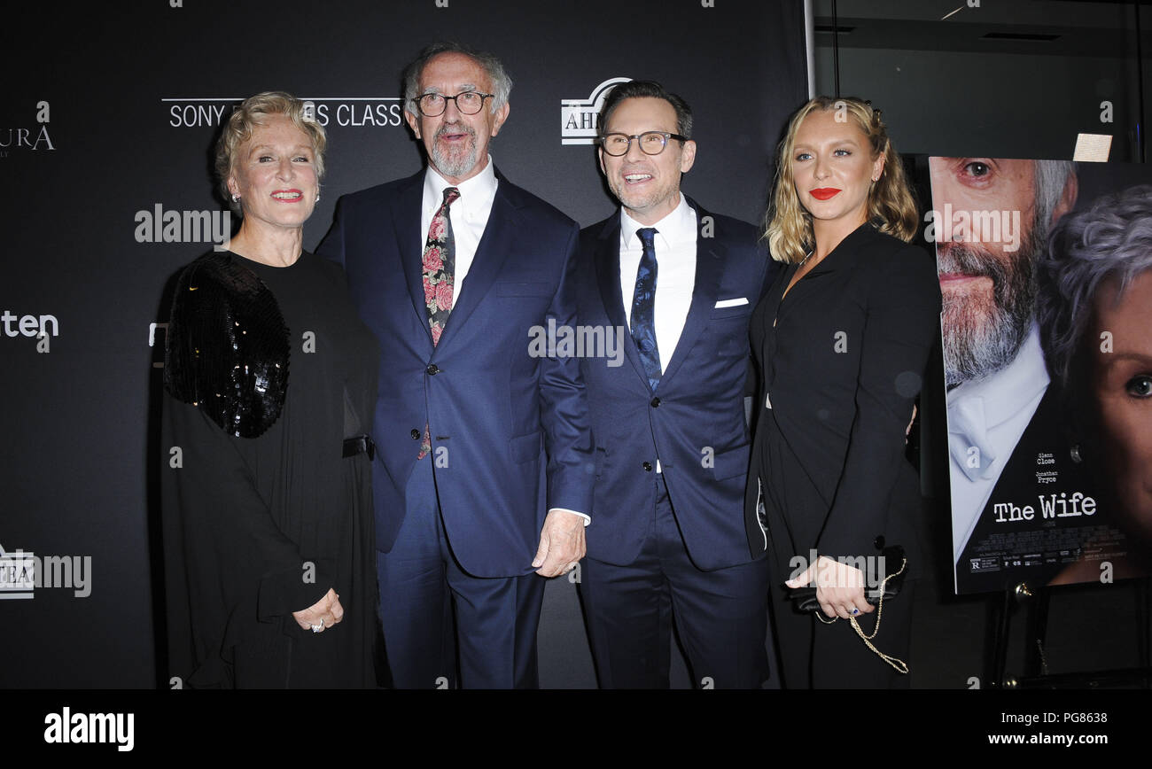 Film Premiere of The Wife Featuring: Glenn Close, Jonathan Pryce ...