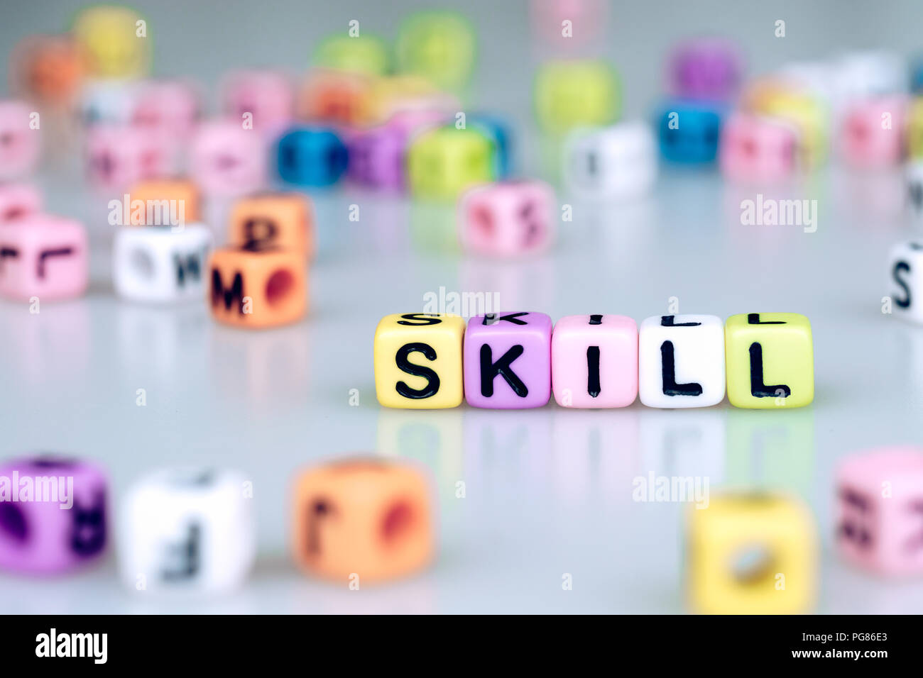 Word skill typography word hi-res stock photography and images - Alamy