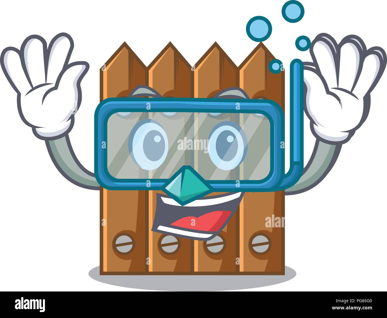 Diving character close up on wooden fence door Stock Vector Image & Art ...