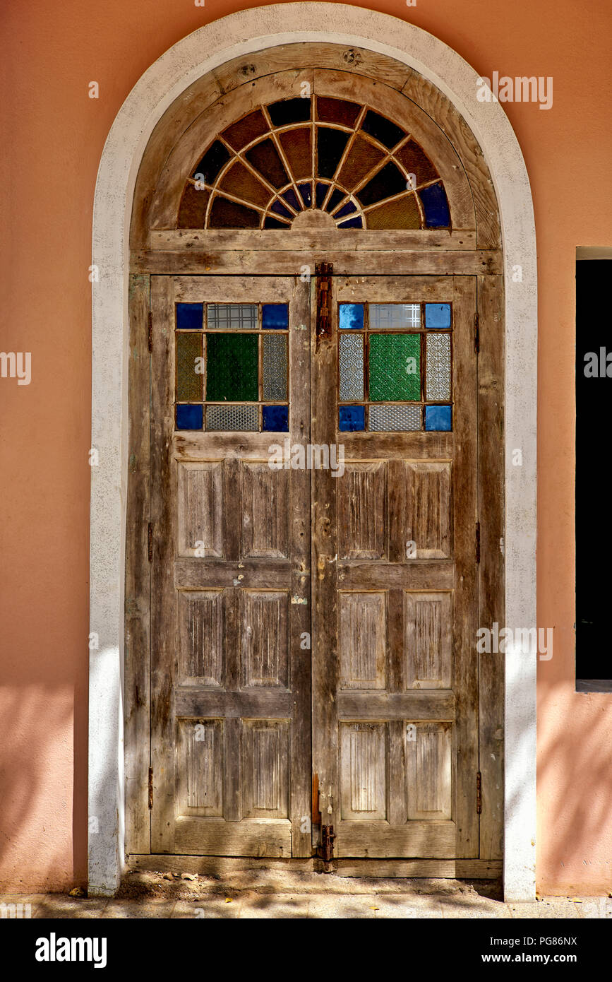 Rustic decaying wooden door Stock Photo - Alamy