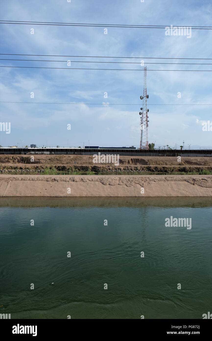 New Brair Canal, which parallels the All American Canal, along the U.S ...