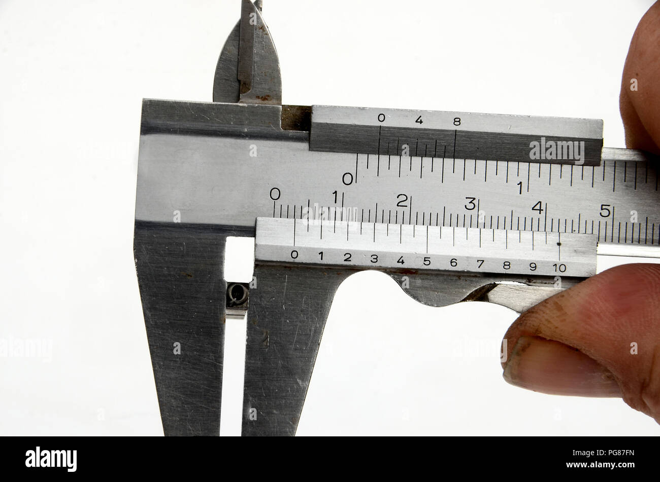 Reading a caliper with enhanced nonius, this reading is 3.1mm Stock ...