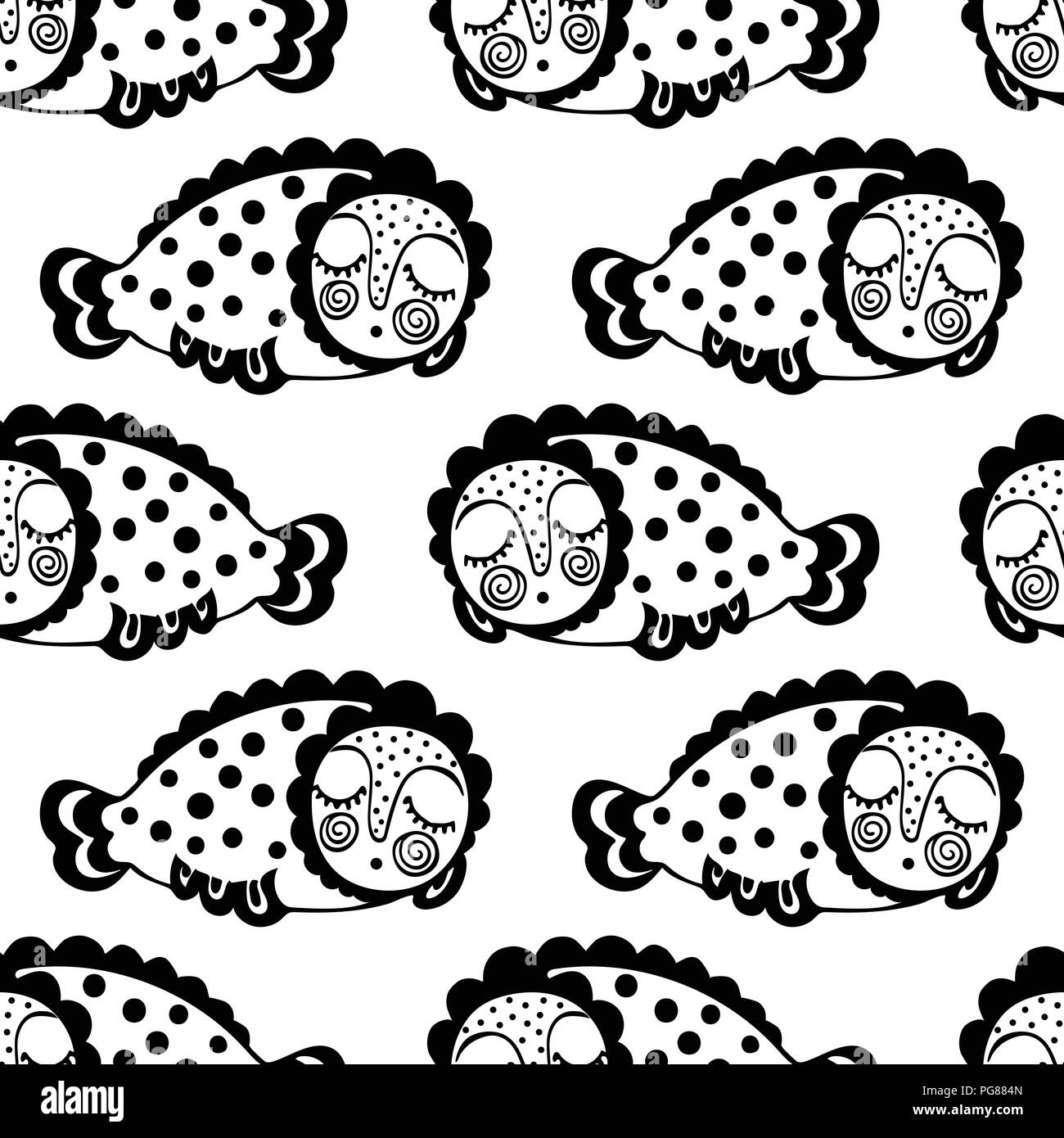 seamless pattern with dream fish. vector Stock Vector Image & Art - Alamy