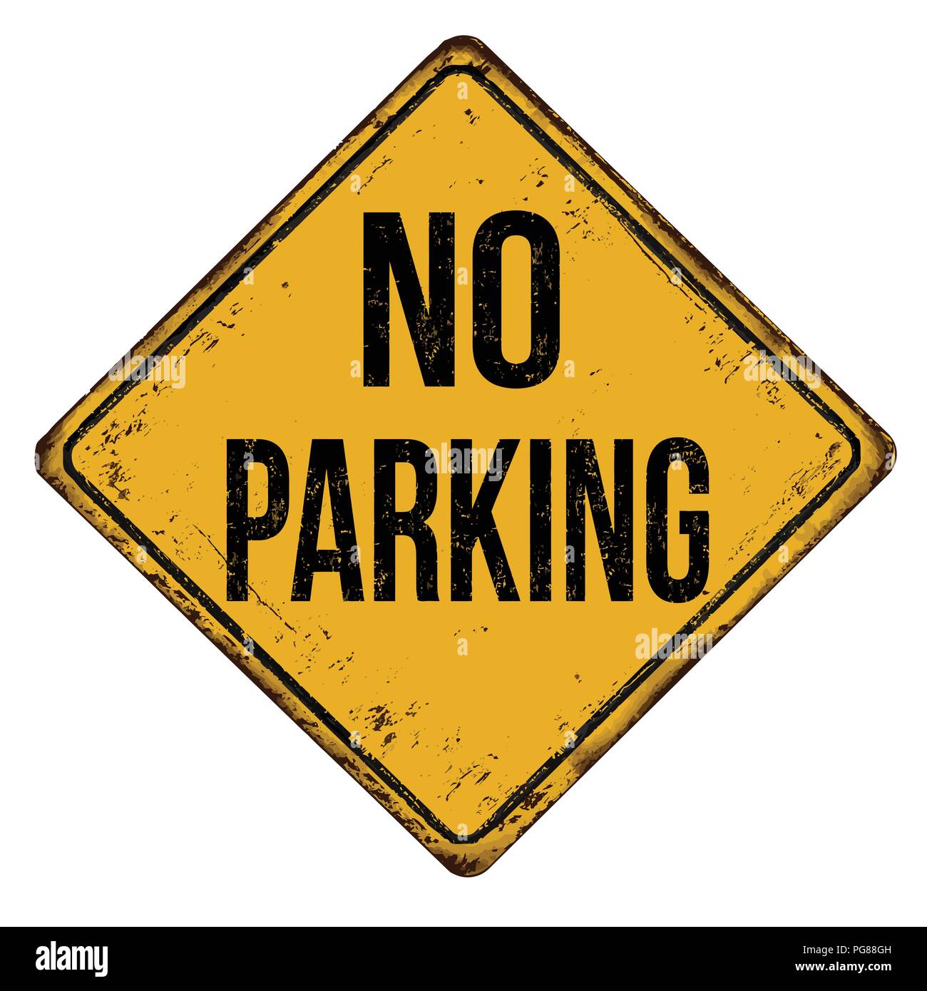 Old no parking sign Stock Vector Images - Alamy