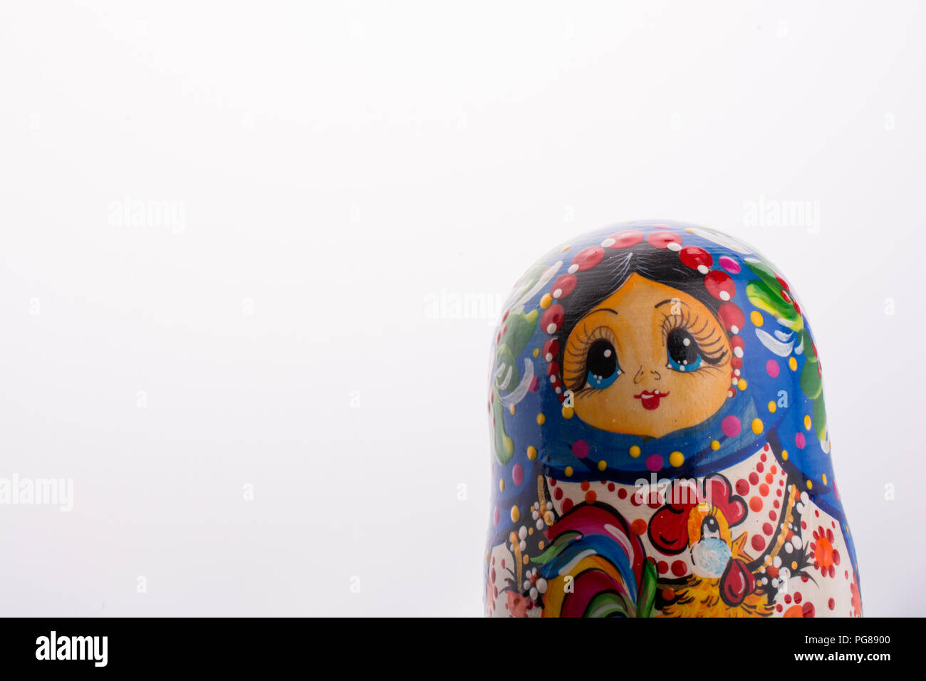 Russian matrushka toy on a white background Stock Photo - Alamy