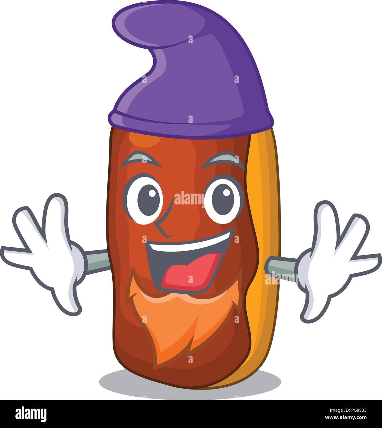 Elf character eclair cake isolated on chocolate Stock Vector Image ...