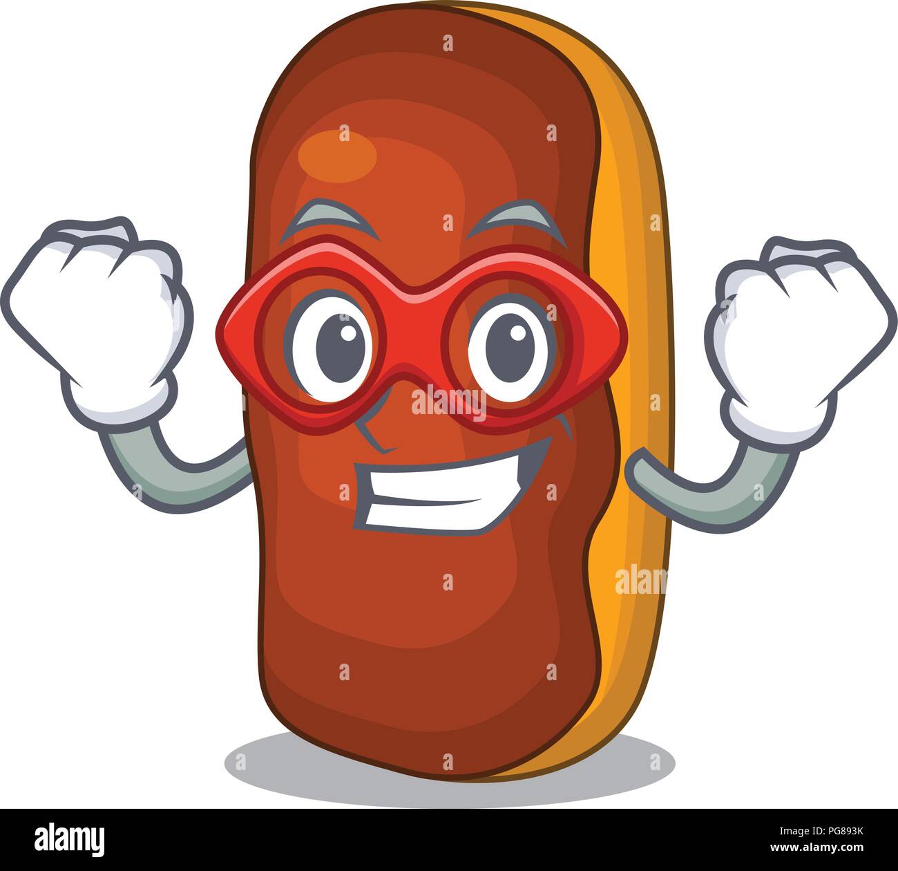 Super hero cartoon eclair cake taste cream chocolate Stock Vector Image ...