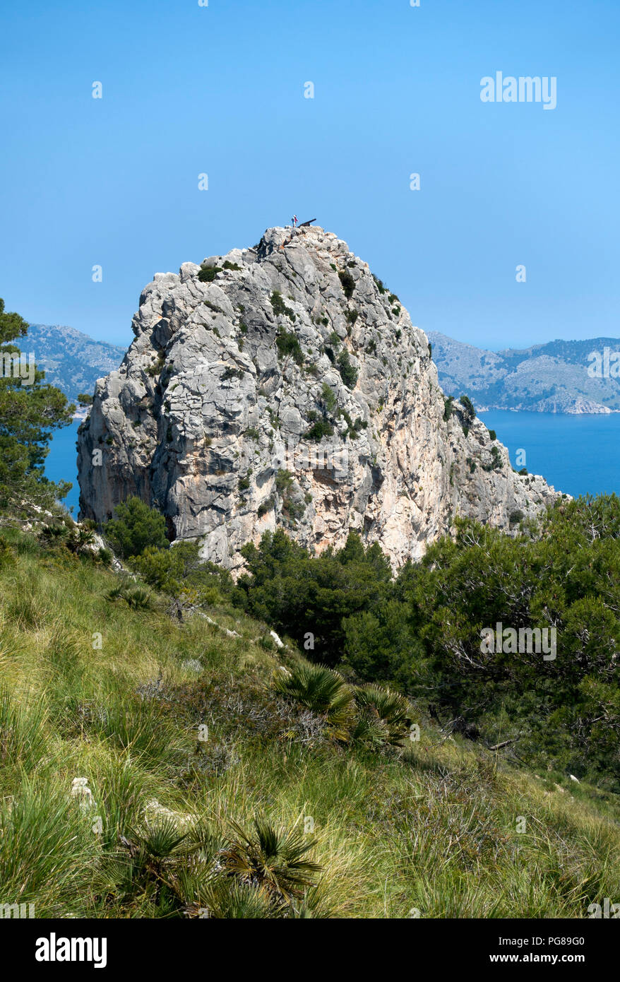 Sa Penya Roja peak.Alcudia.Mallorca Island.Spain Stock Photo - Alamy