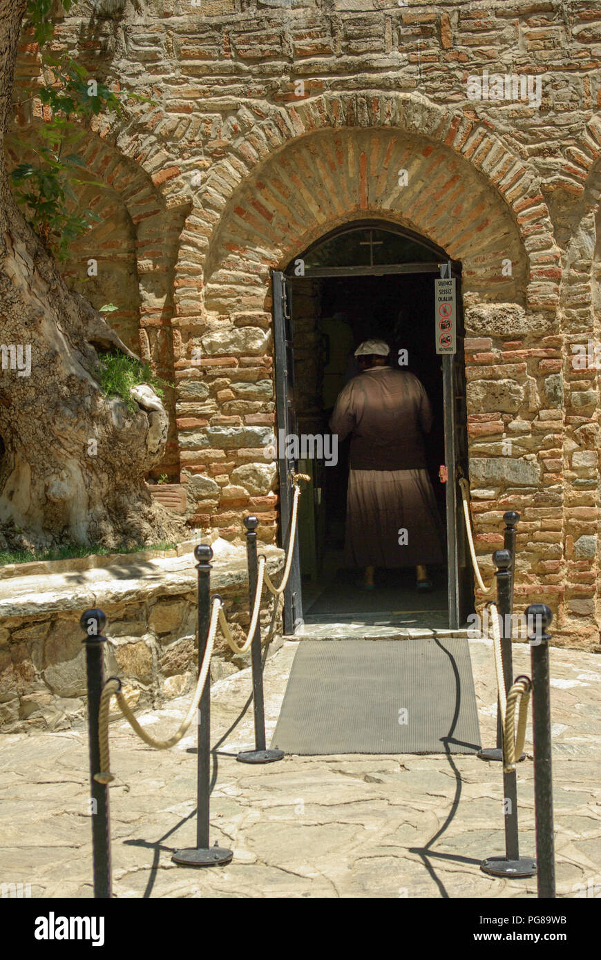 Entrance of House of Virgin Mary in Ephesus Stock Photo - Alamy