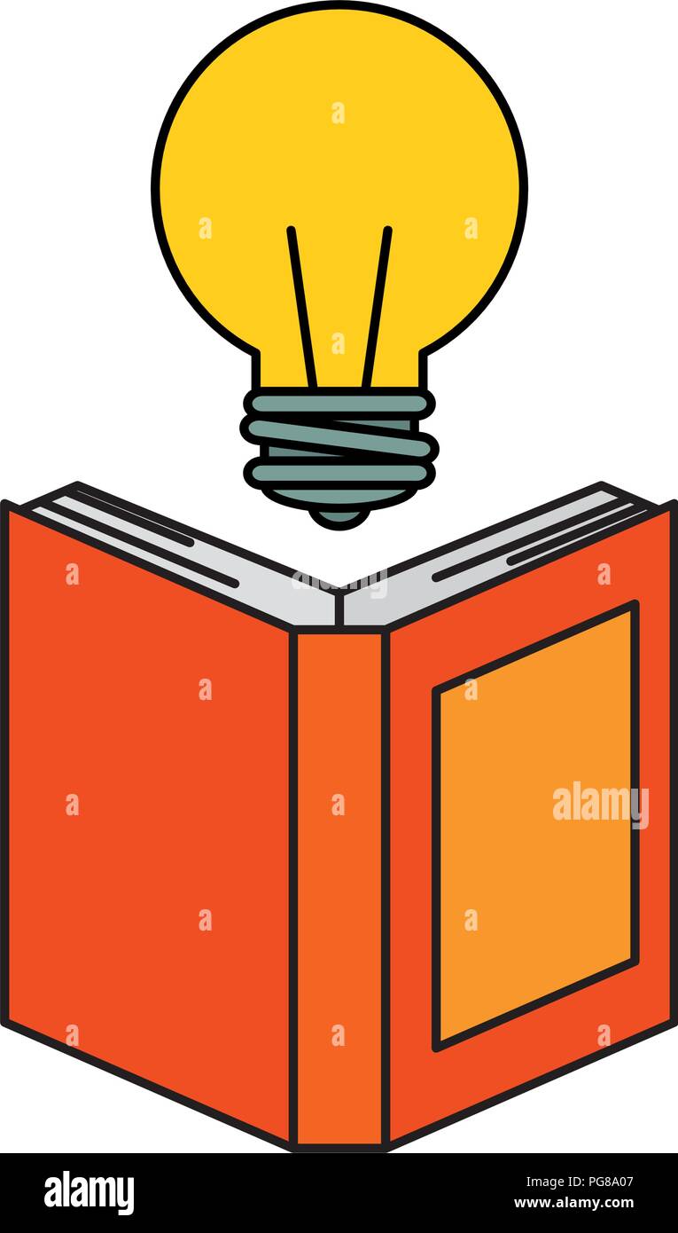 text book with bulb vector illustration design Stock Vector Image & Art ...