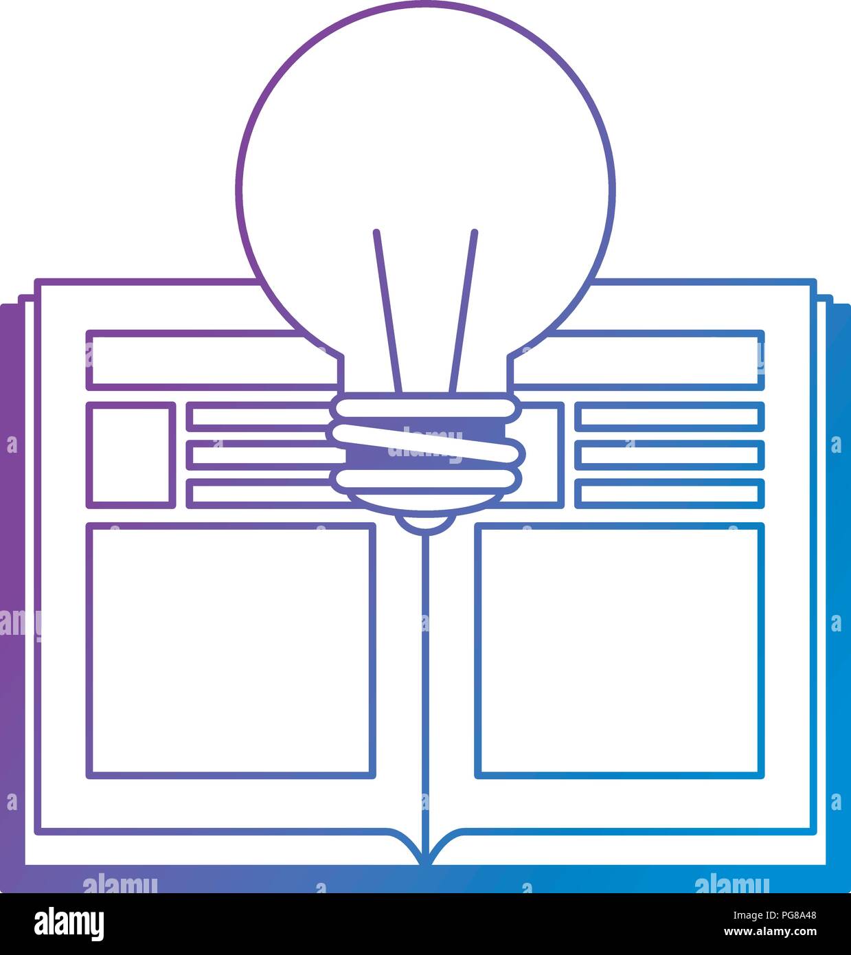 text book with bulb Stock Vector Image & Art - Alamy
