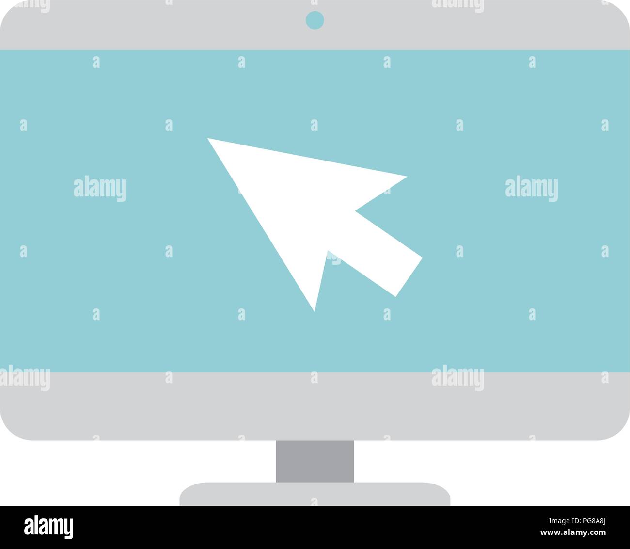 computer desktop with arrow mouse vector illustration design Stock ...