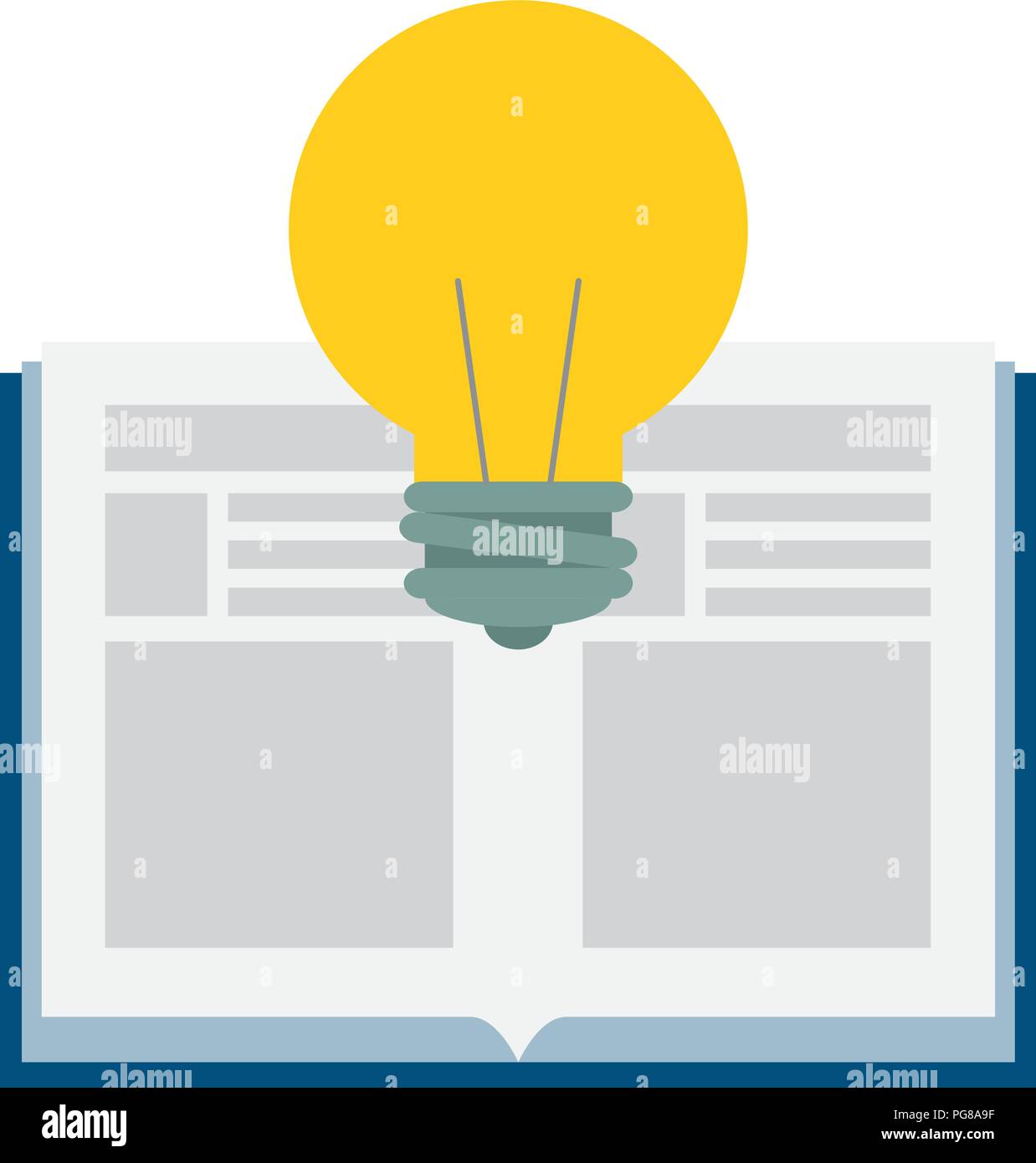 text book with bulb vector illustration design Stock Vector Image & Art ...