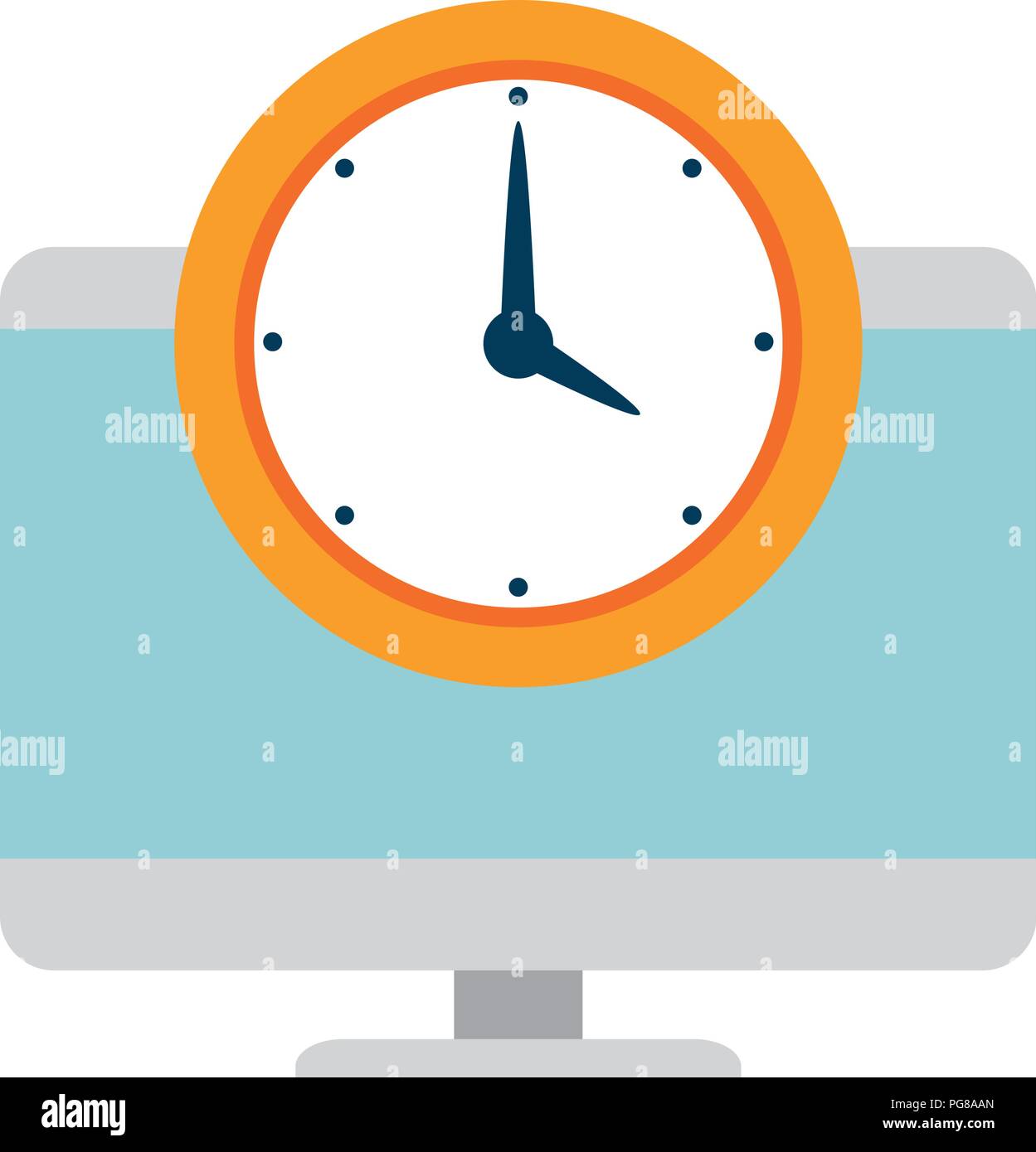 Modern desktop electronic clock Stock Vector Images - Alamy
