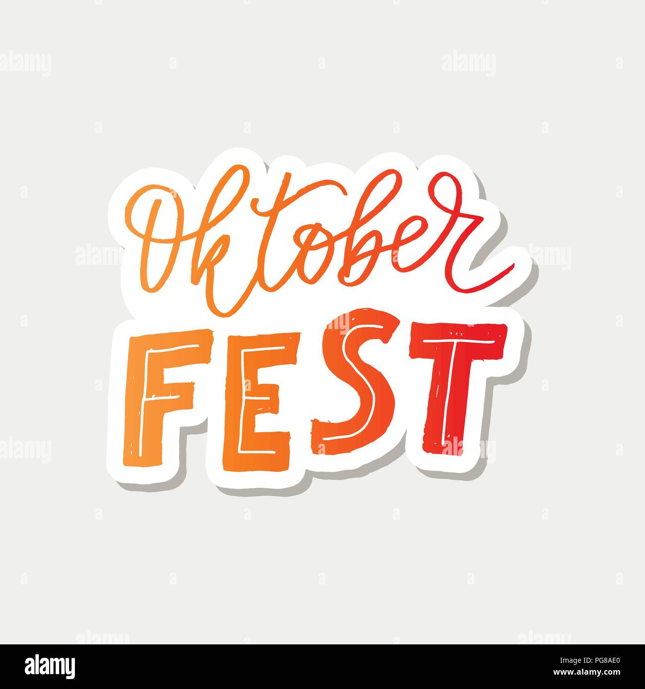 Oktoberfest lettering Calligraphy Brush Text Holiday Vector ...