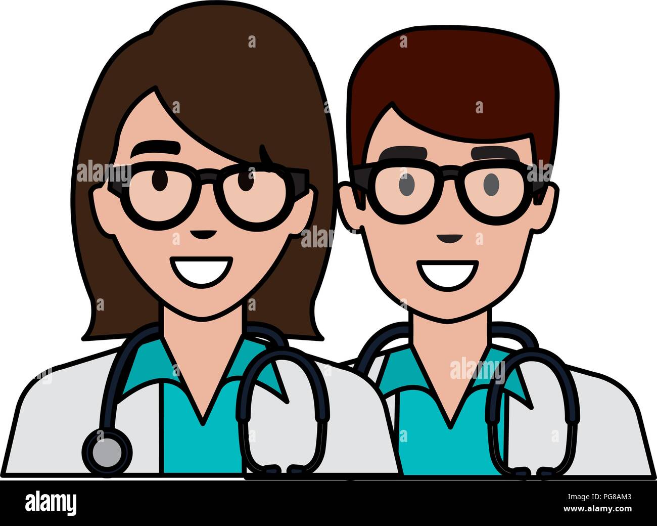 doctors couple avatars characters Stock Vector Image & Art - Alamy