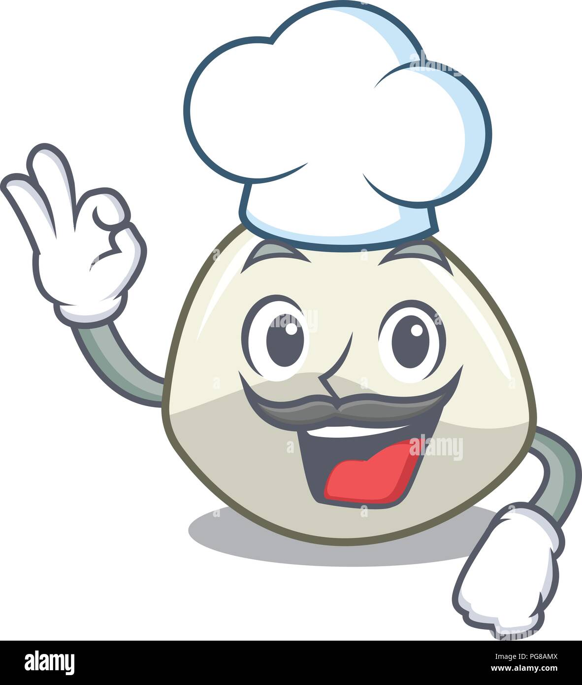 Chef character cartoon fresh mozzarella cheese slices Stock Vector ...