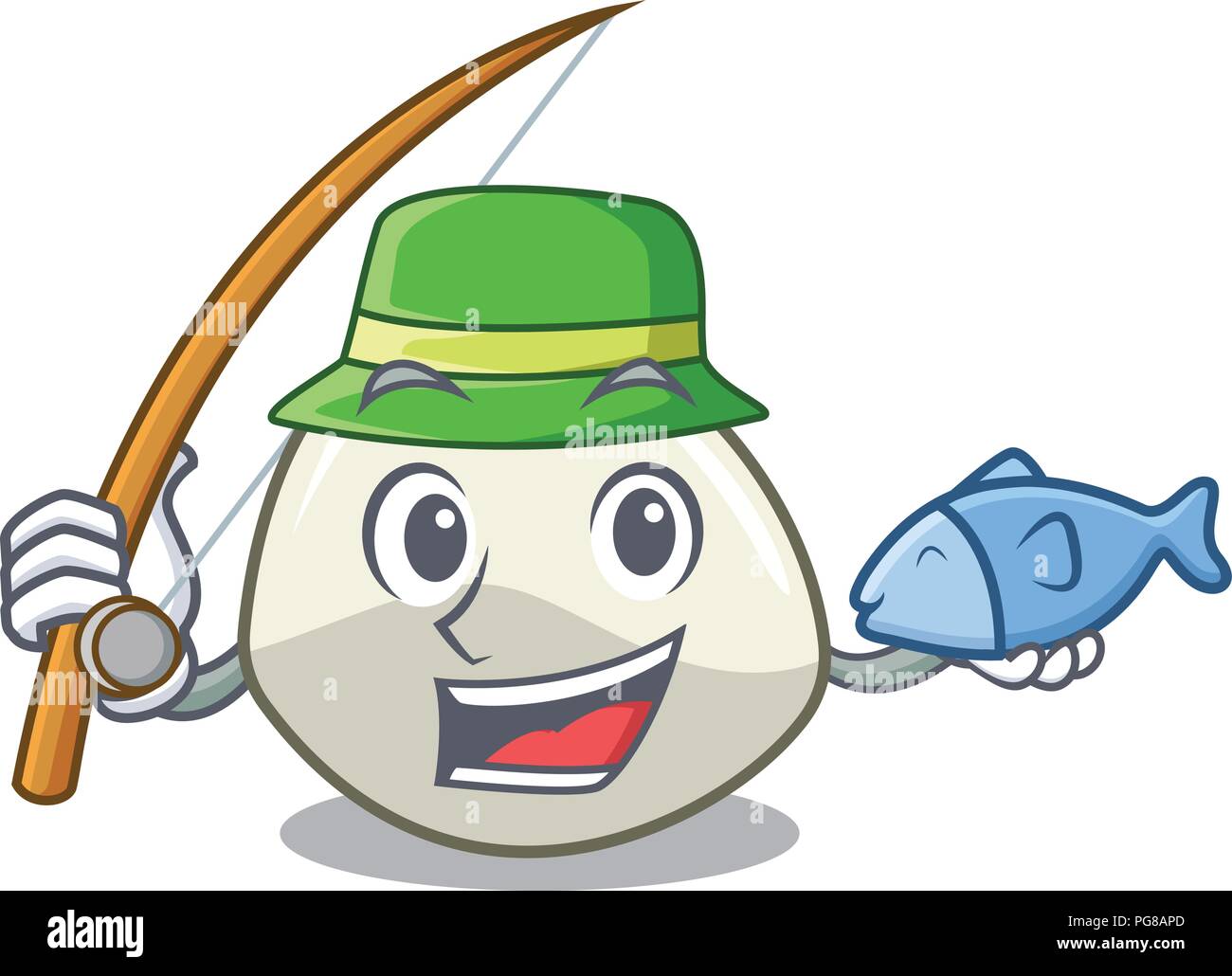 Fishing traditional italian food mozzarella cheese mascot Stock Vector ...