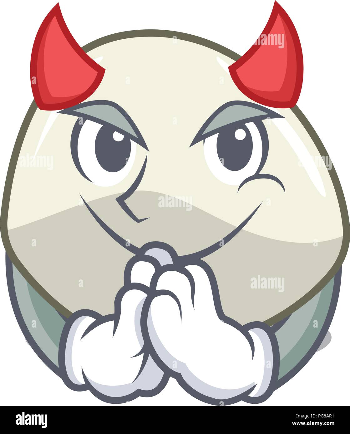 Devil traditional italian food mozzarella cheese mascot Stock Vector ...