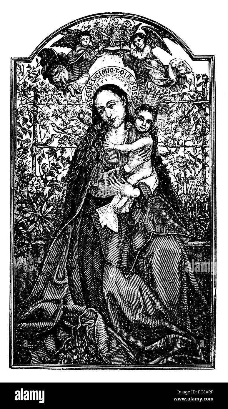 Madonna im Rosenhag by Martin Schongauer (15th century) in the ...