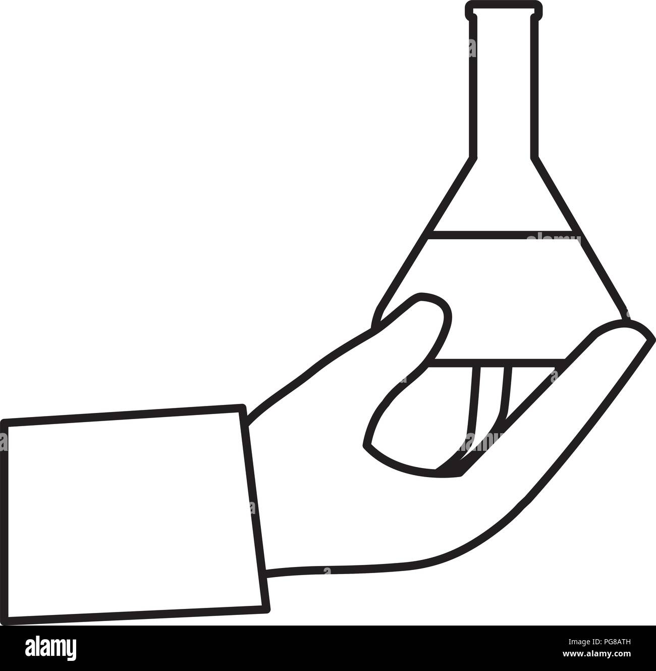 hand with medical tube test Stock Vector Image & Art - Alamy