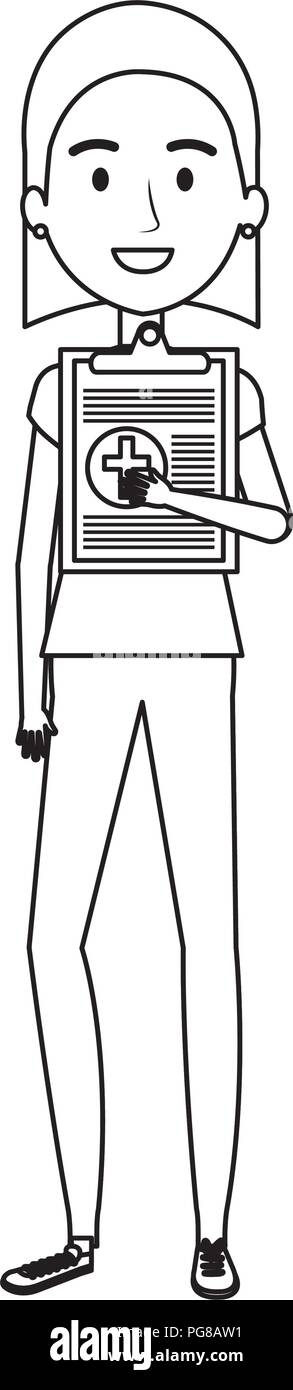 nurse with checklist character Stock Vector Image & Art - Alamy