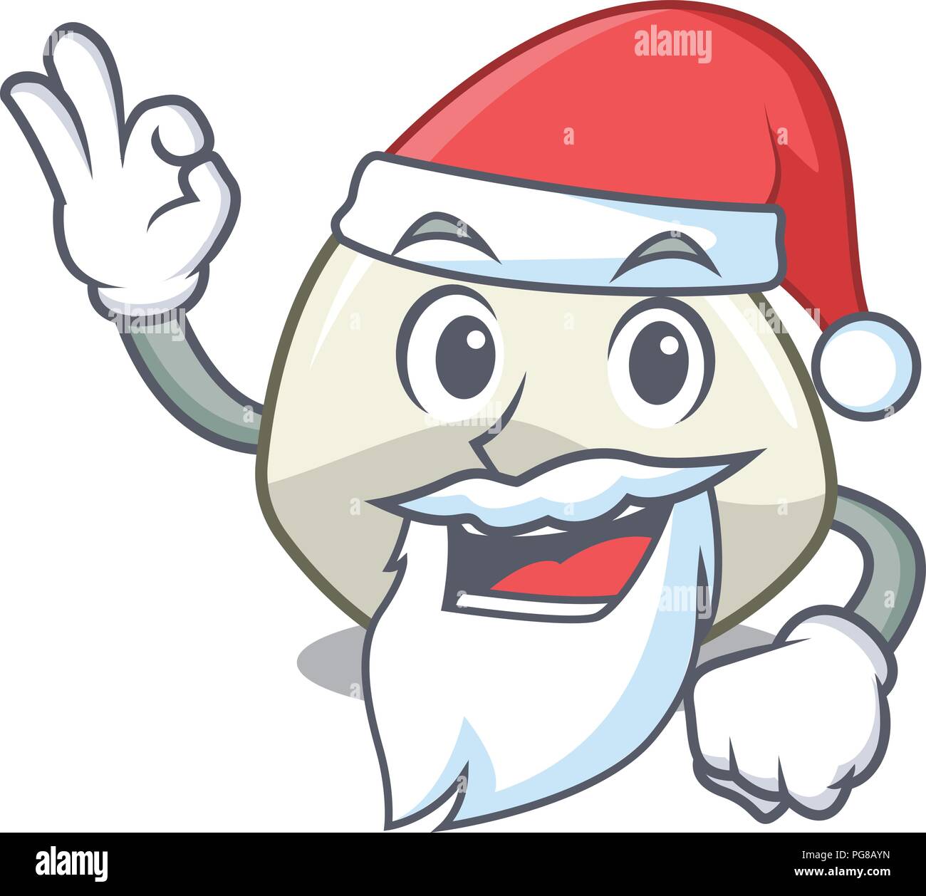 Santa mozzarella cheese isolated on mascot cartoon Stock Vector Image ...