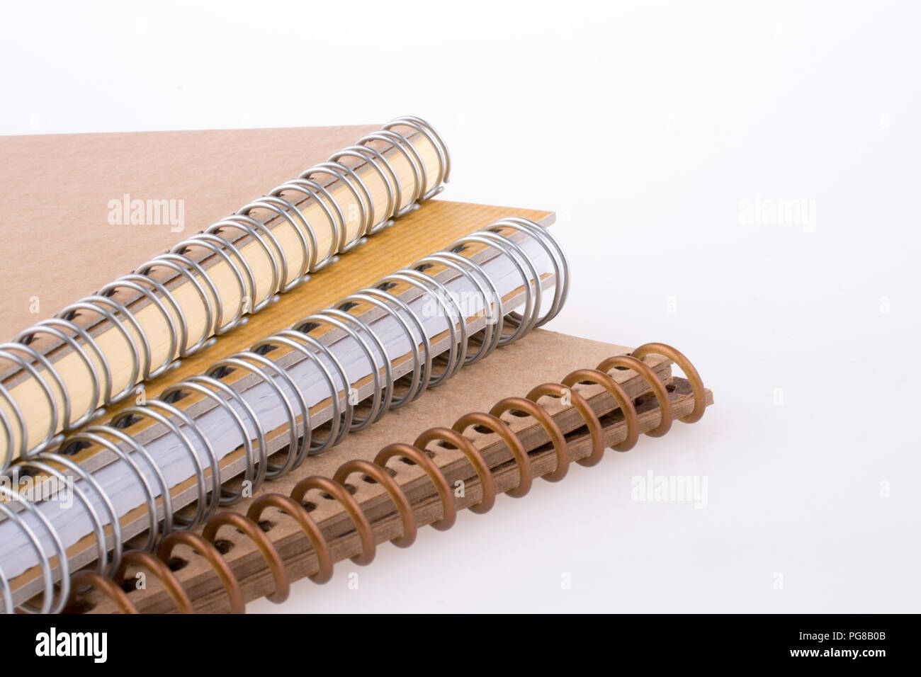 Spiral Notebooks on a white background Stock Photo - Alamy