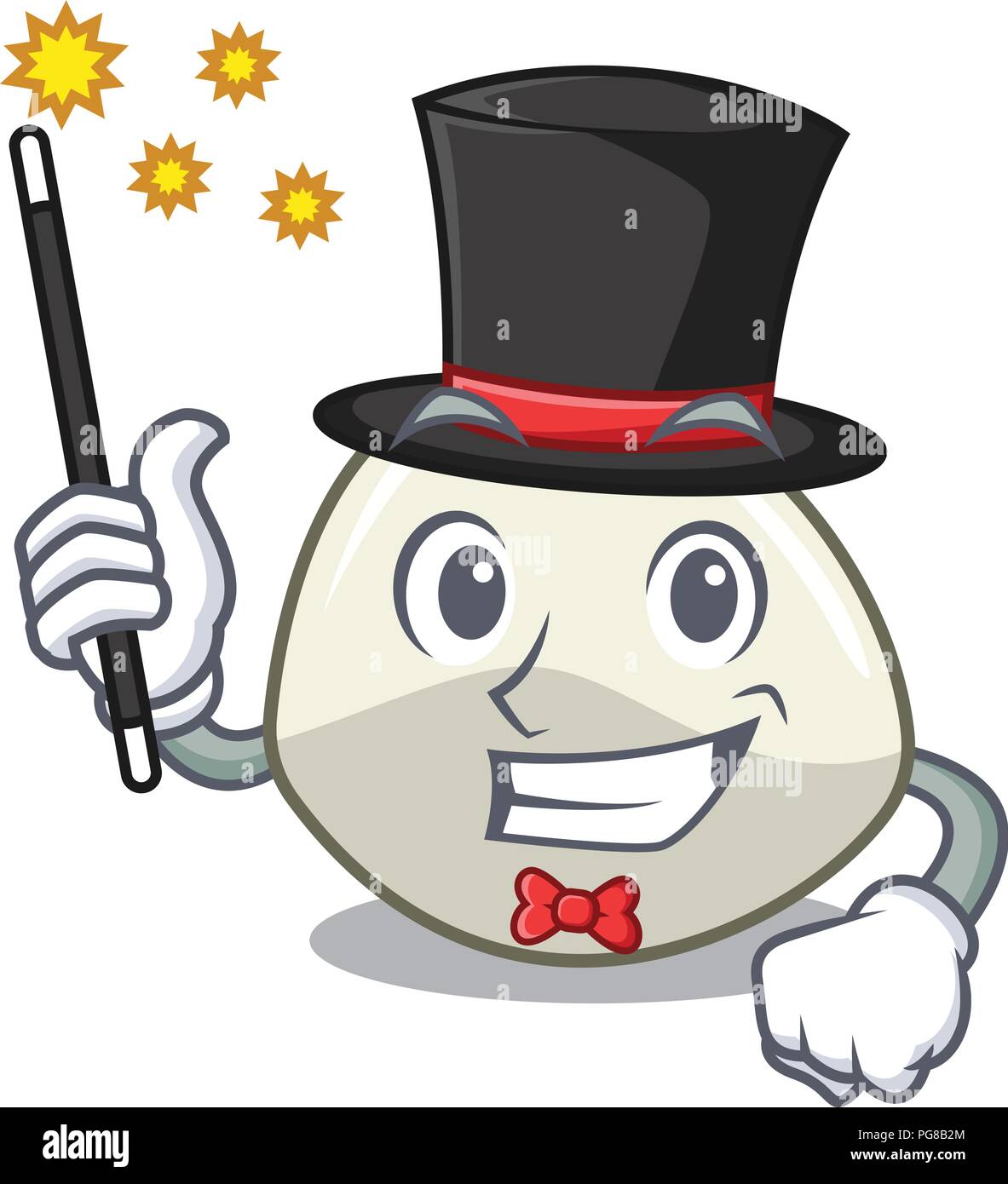 Magician mozzarella cheese isolated on mascot cartoon Stock Vector ...