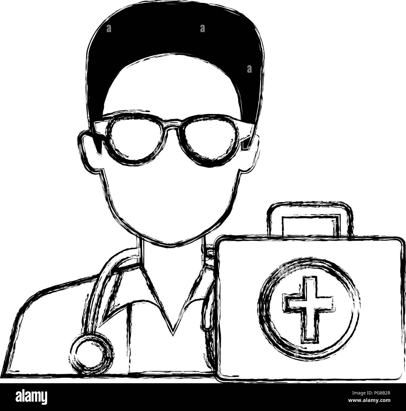 Happy general practitioner doctor Black and White Stock Photos & Images ...