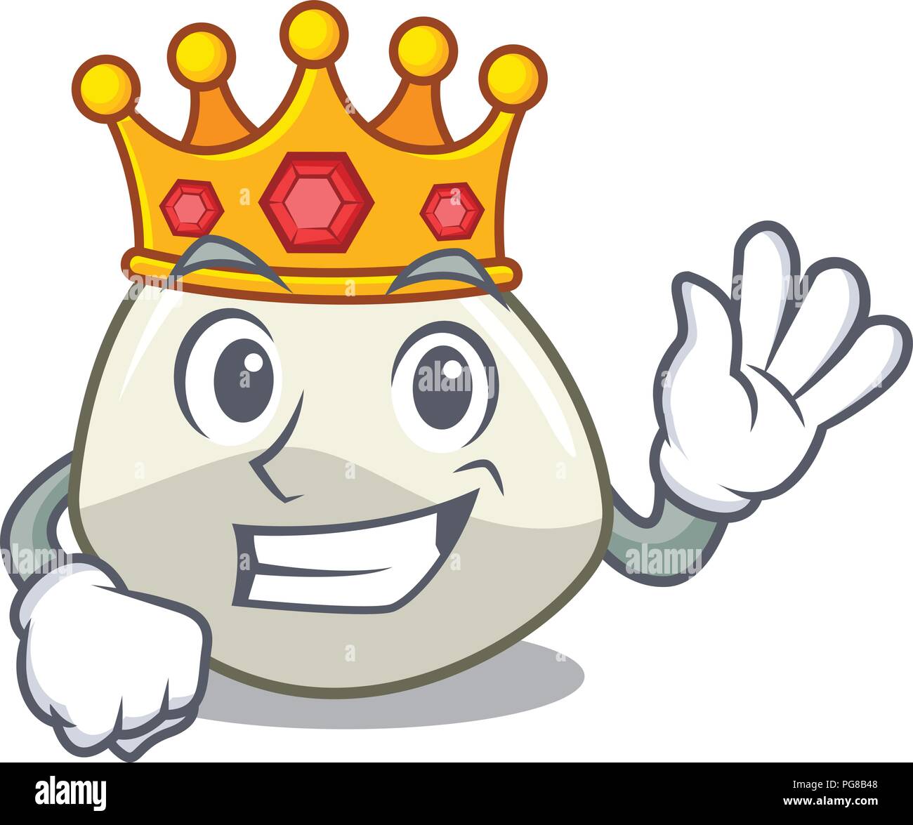 King mozzarella cheese isolated on mascot cartoon Stock Vector Image ...