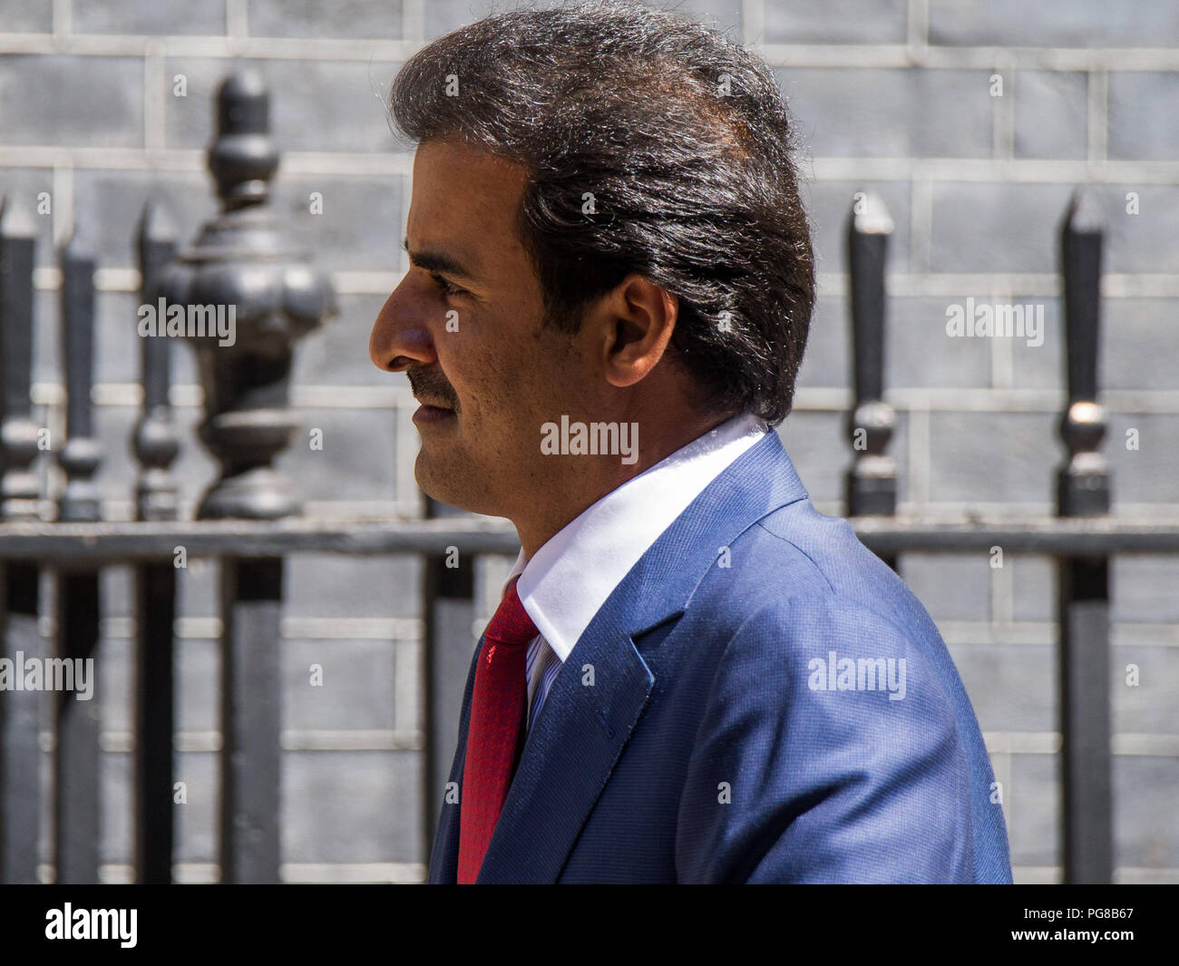 Prime Minister Theresa May with the Amir of Qatar Tamim bin Hamad Al ...