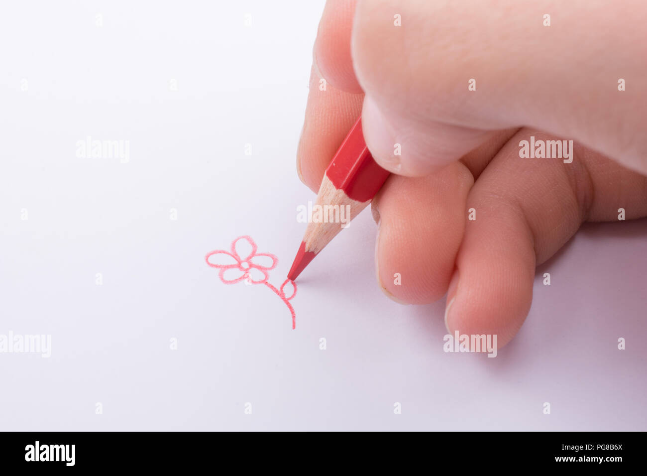 Hand drawing with a color pencil on a white background Stock Photo - Alamy