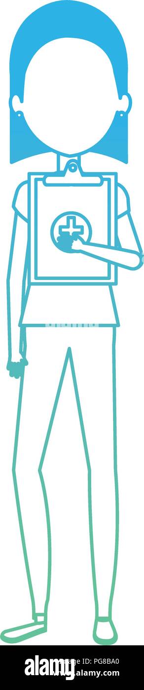 nurse with checklist character Stock Vector Image & Art - Alamy
