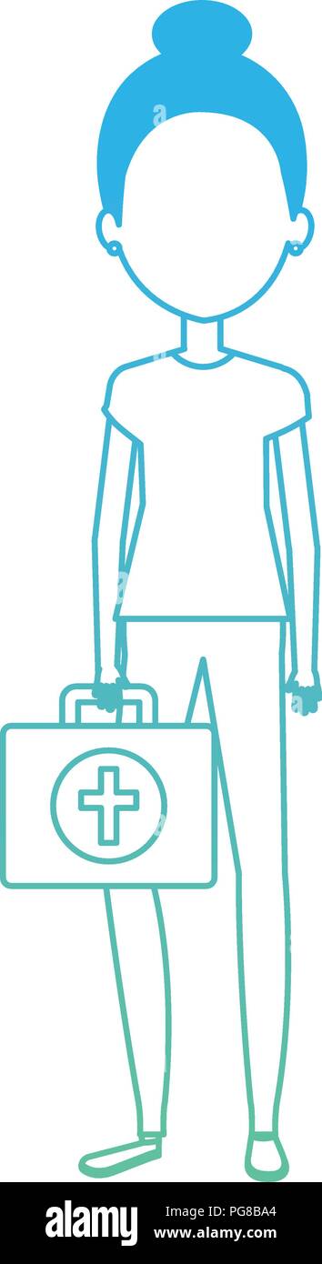 nurse with medical kit character Stock Vector Image & Art - Alamy