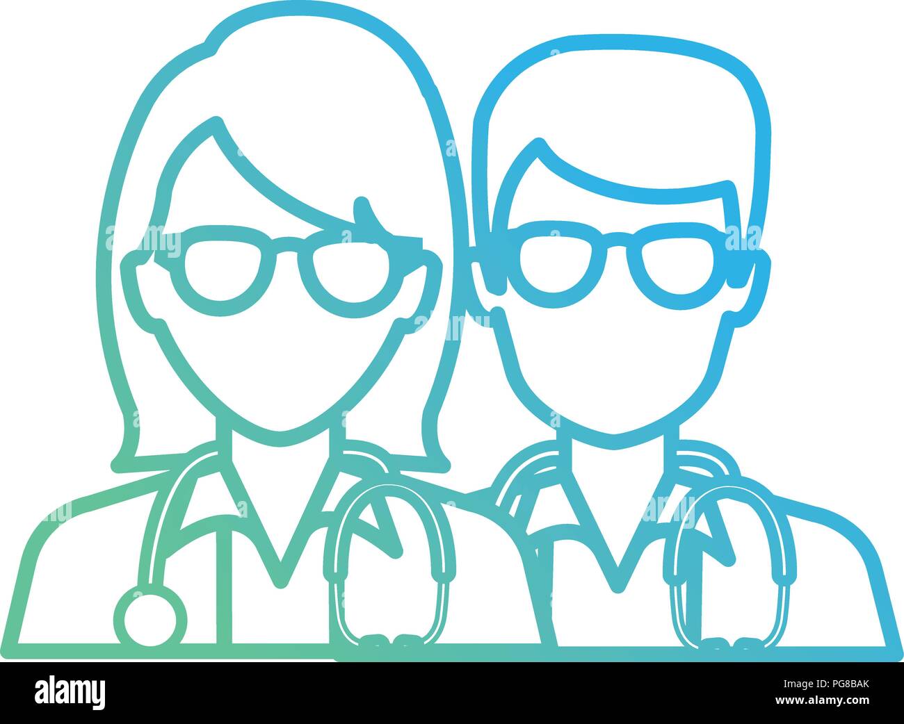 doctors couple avatars characters Stock Vector Image & Art - Alamy