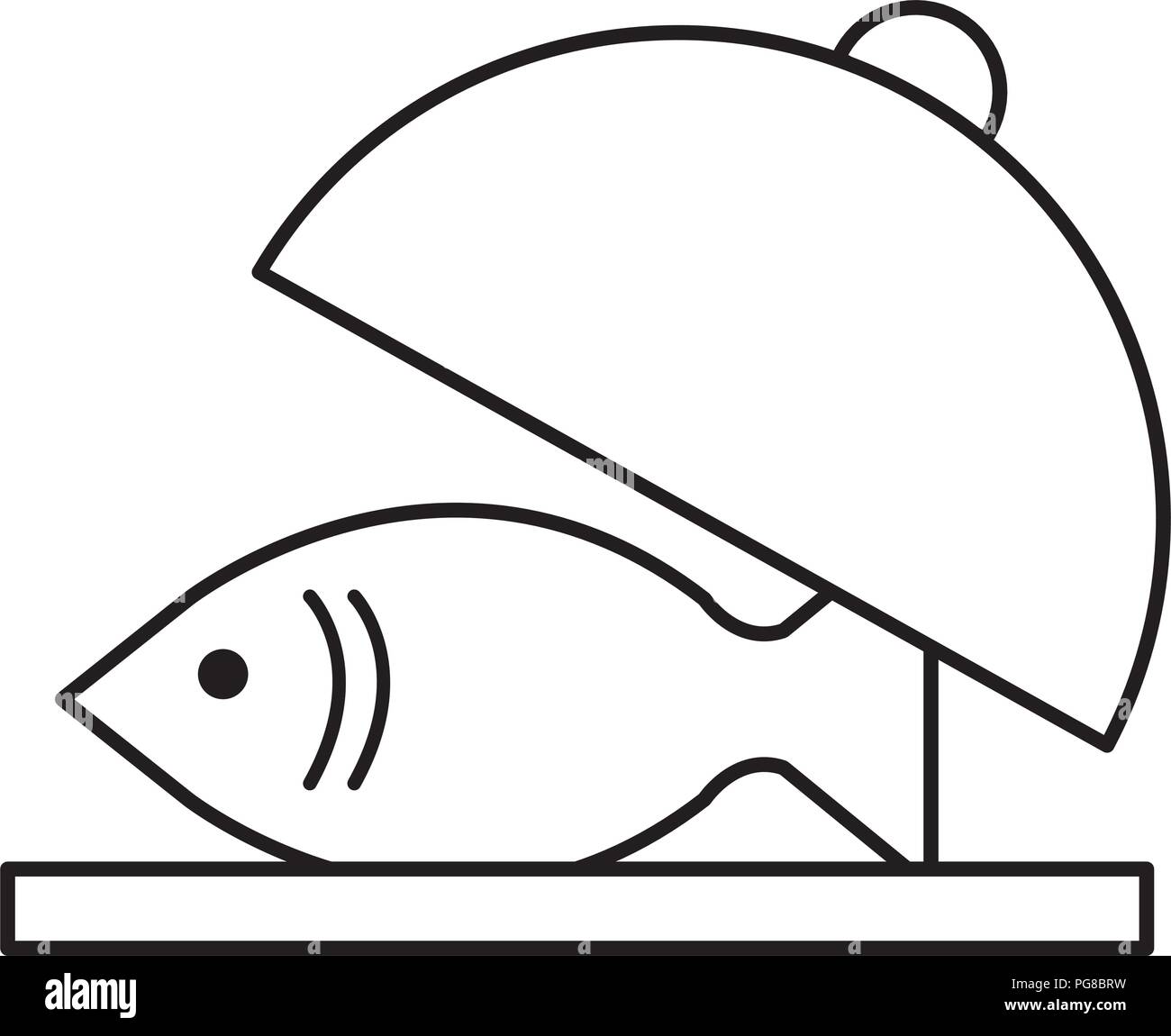 Gourmet salmon fillet in Stock Vector Images - Alamy