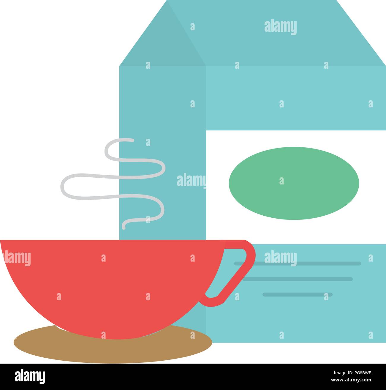 milk box with coffee cup Stock Vector Image & Art - Alamy