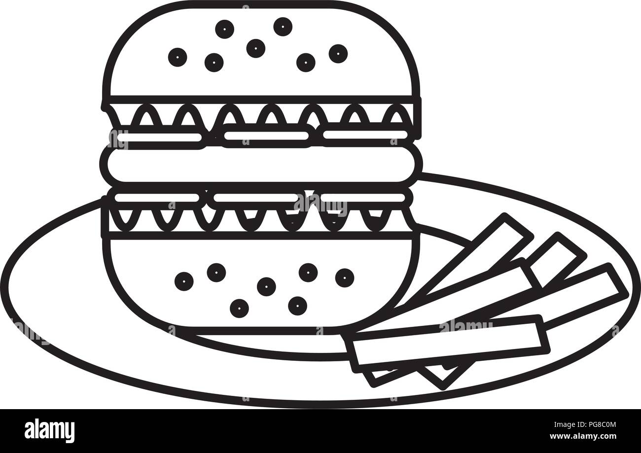 Potatoes french fries in Stock Vector Images - Alamy