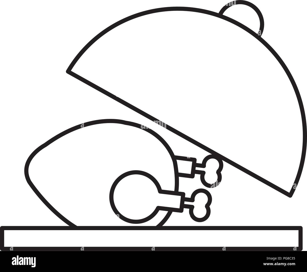 Tray cooked meat Stock Vector Images - Alamy