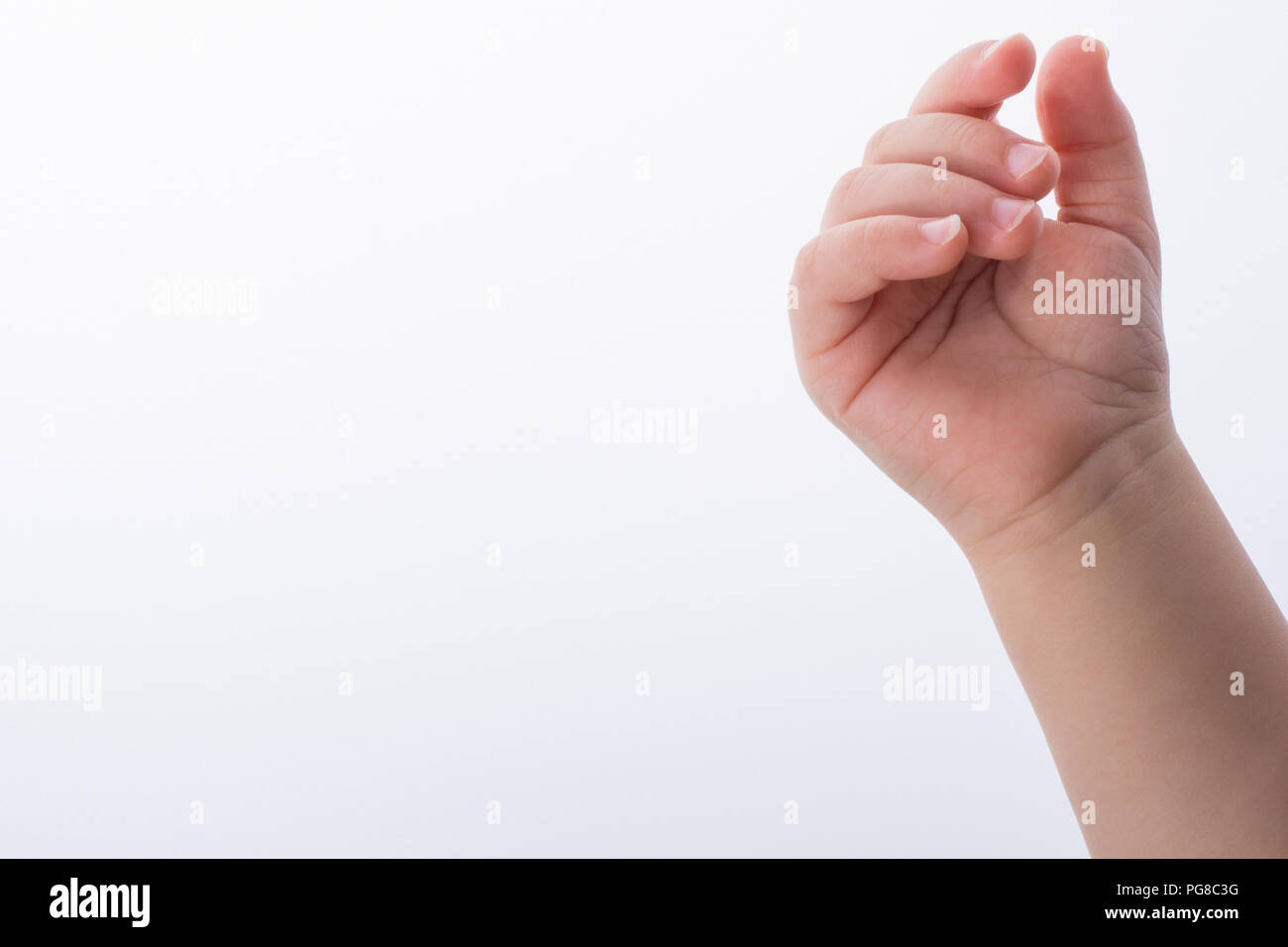 hand of a baby on a white background Stock Photo - Alamy
