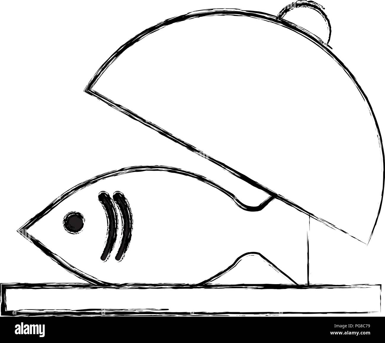 Gourmet salmon fillet in Stock Vector Images - Alamy