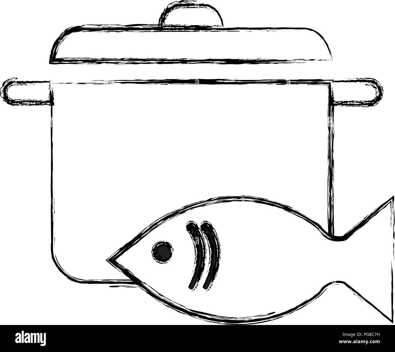 Cooking fish pot Black and White Stock Photos & Images - Alamy