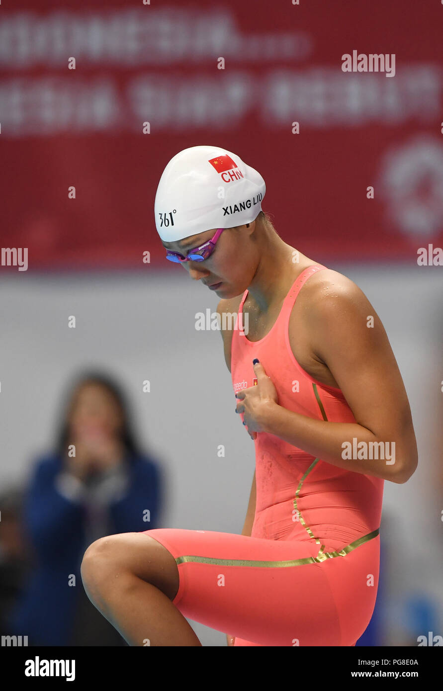 Jakarta, Indonesia. 24th Aug, 2018. Liu Xiang of China is seen before ...