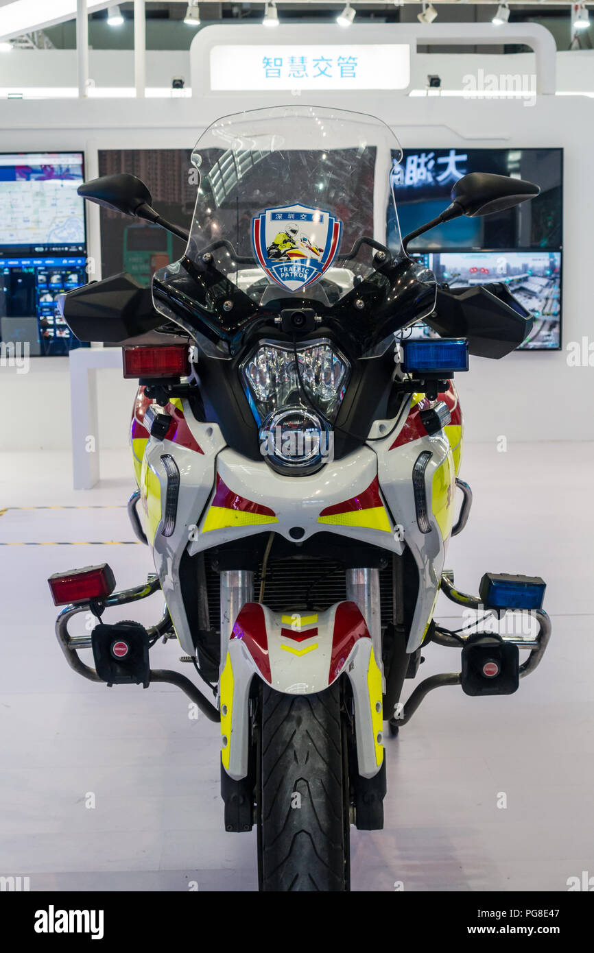 Police motorcycle in China Stock Photo - Alamy
