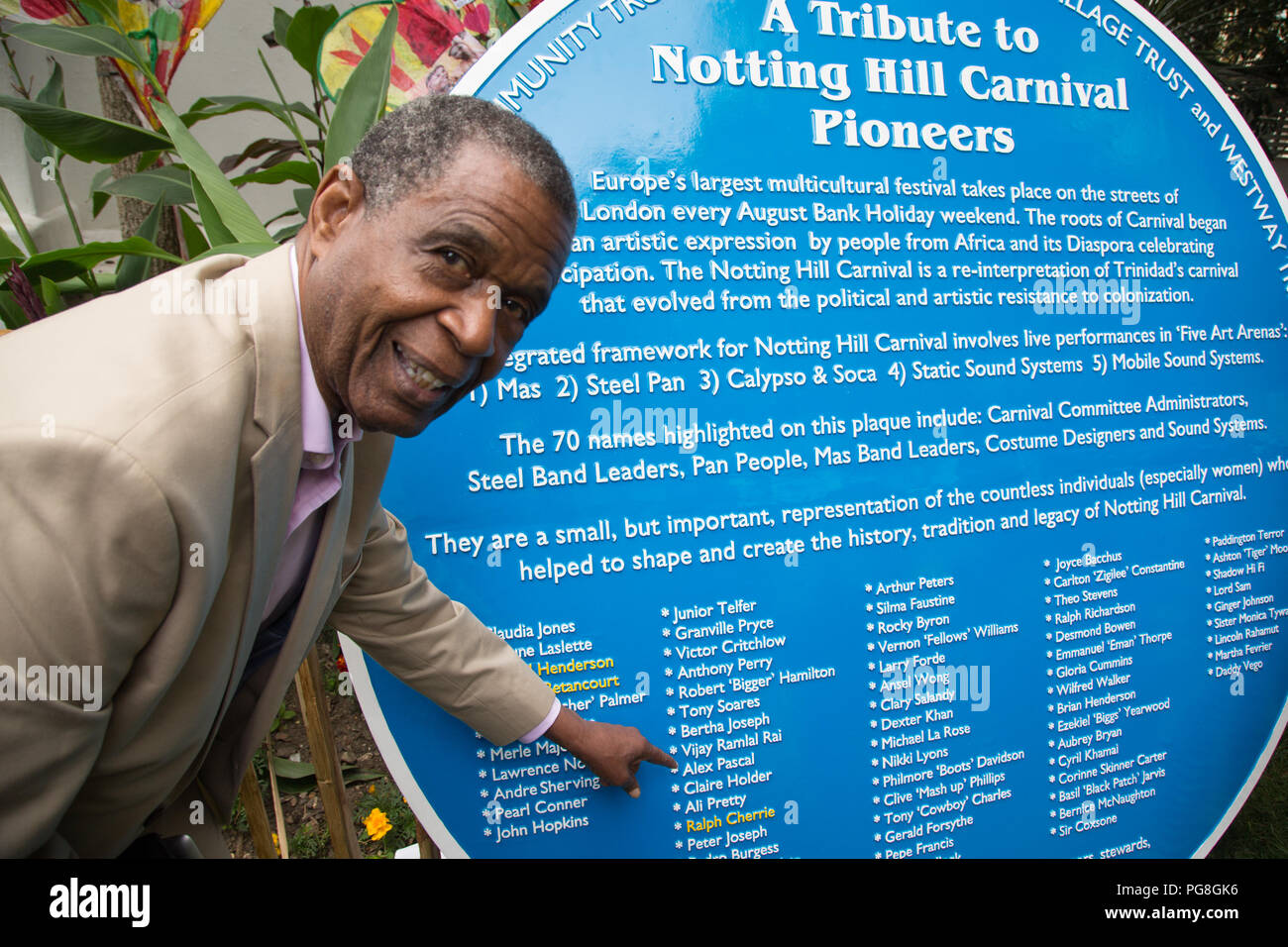 London UK 24th August 2018 Alex Pascal points to his name at the ...