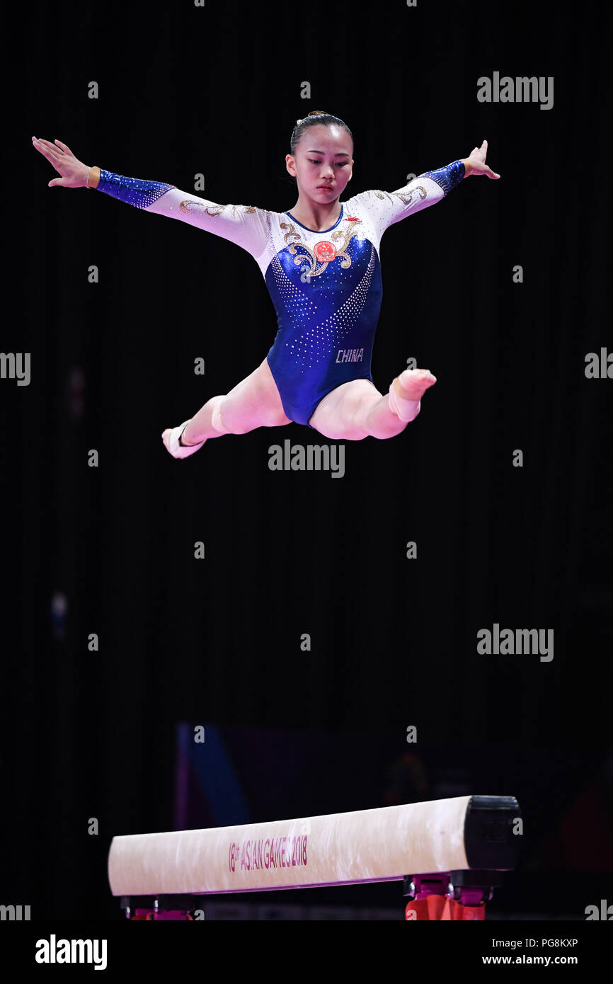 Jakarta. 24th Aug, 2018. Chen Yile of China competes during the ...