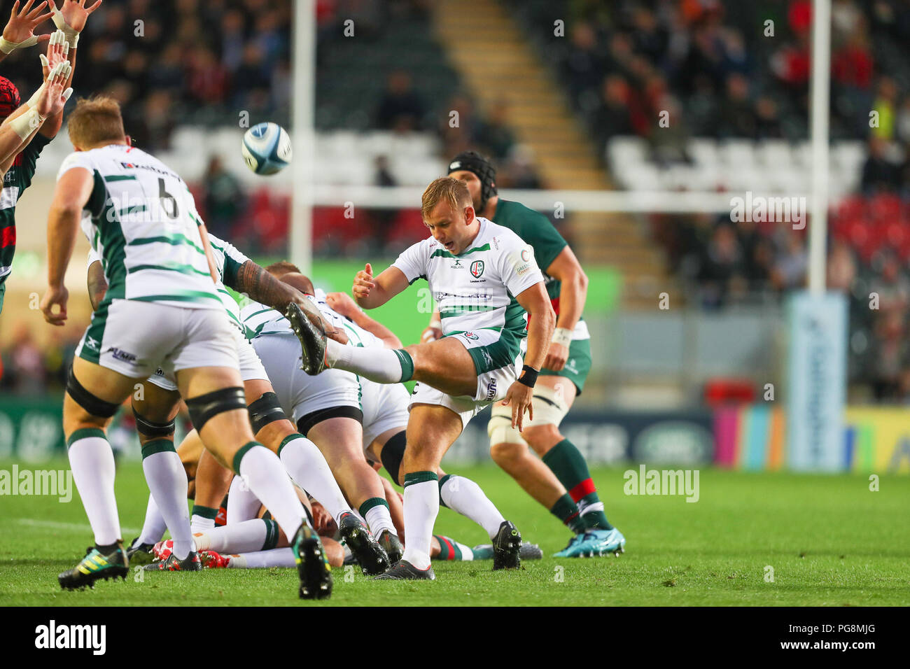 Welford Road, Leicester, UK. 24th Aug, 2018. Pre Season rugby friendly ...