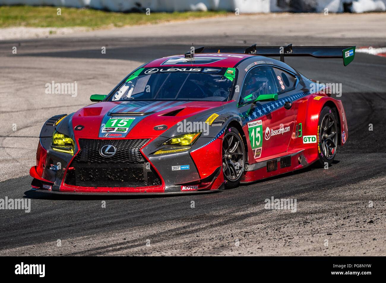 Bowmanville, CAN., 08 Jul 2018. 8th July, 2018. The number 15 Lexus RC ...